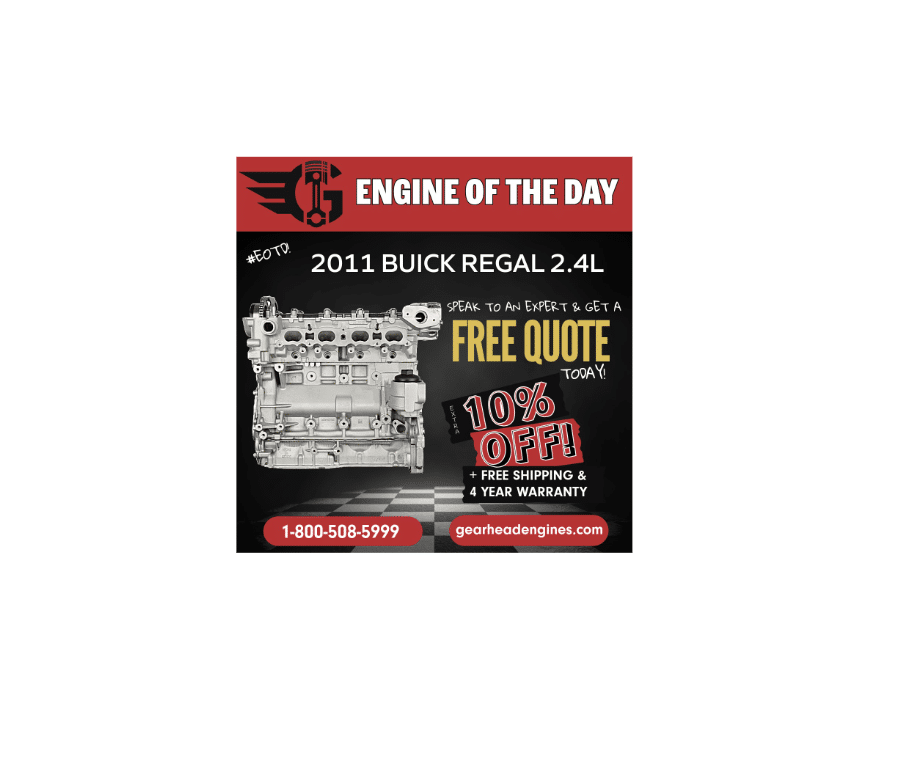 Engine of the Day: 2011 Buick Regal Engine – Ready to Roll! - Gearhead ...