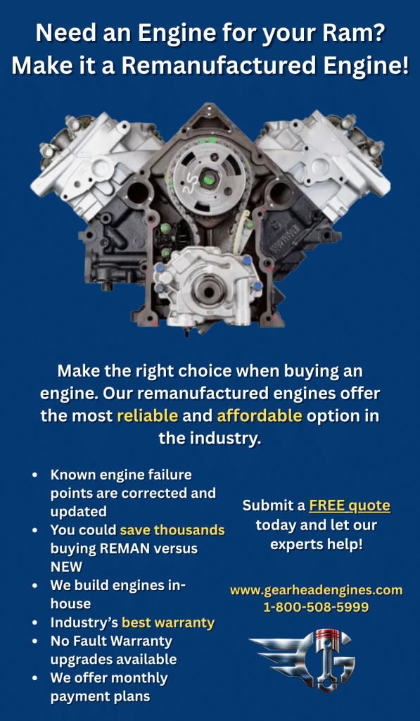 A Strong Replacement for Your Ram 1500 5.7L HEMI Engine - Gearhead Engines